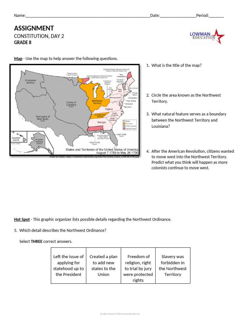 Northwest Ordinance and Westward Expansion | PDF | American Revolution ...