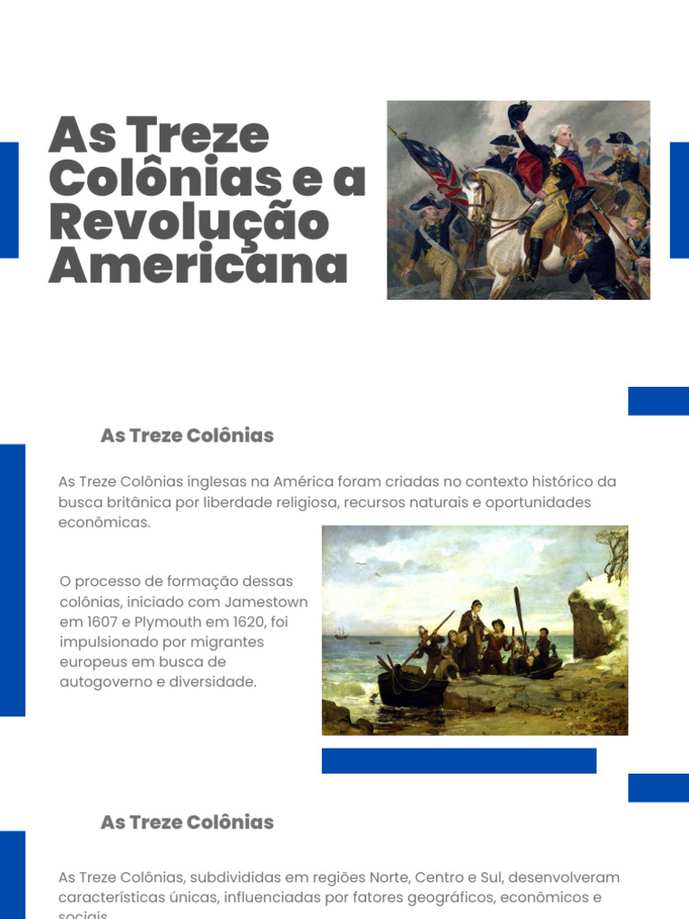 As Treze Colônias e a Revolução Americana | PDF | Treze Colônias ...