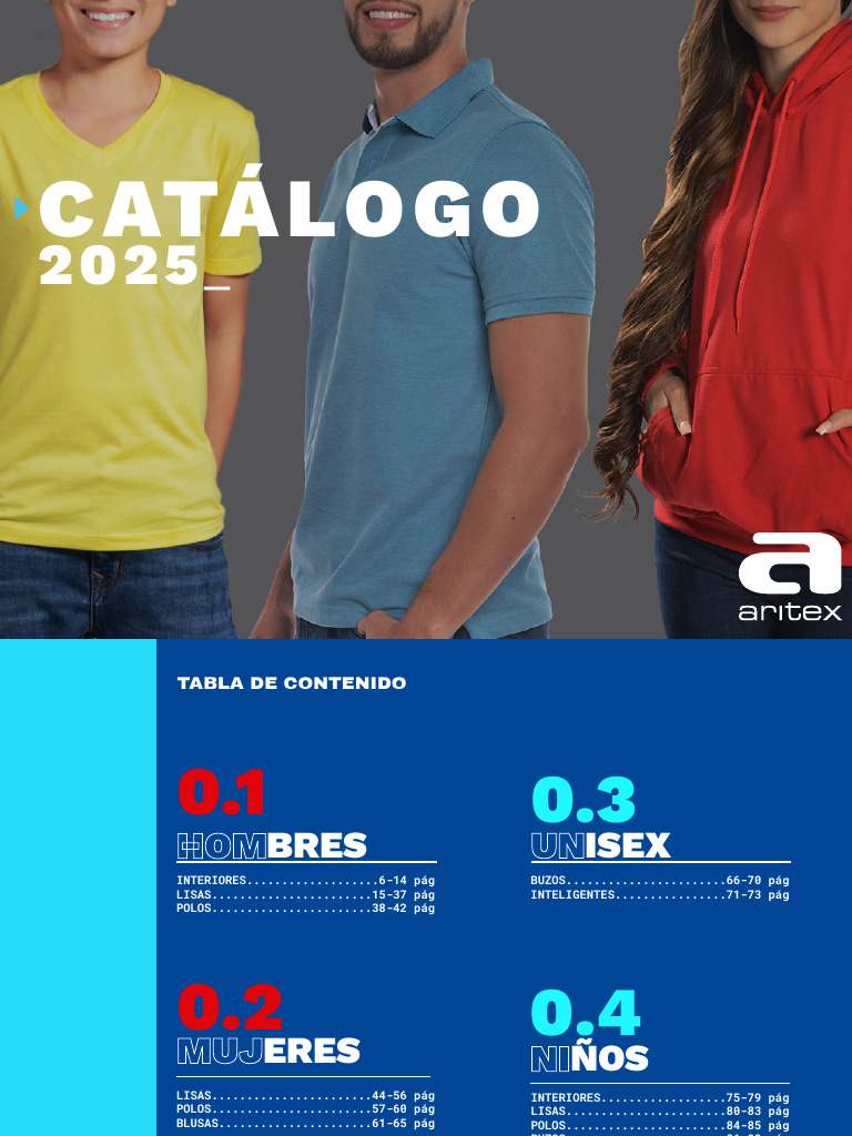 Catálogo Aritex 2025: Colores y Precios | PDF | Azul | Visión