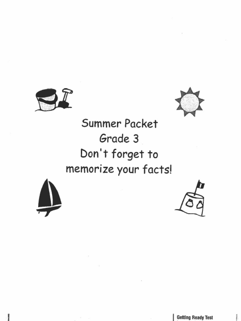 Third Grade Summer Packet | PDF