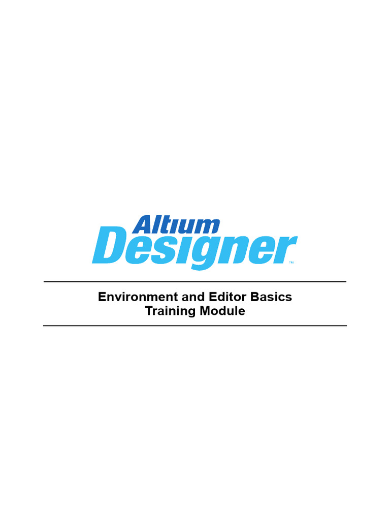 Altium Designer 6 Manual Module1Environment&Editorbasics | PDF | Menu ...