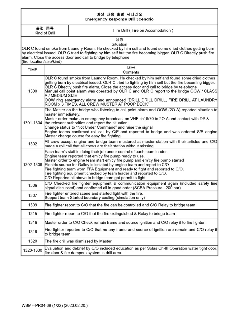 PR15-27 Emergency Response Drill Scenario. | PDF | Firefighter | Firefighting