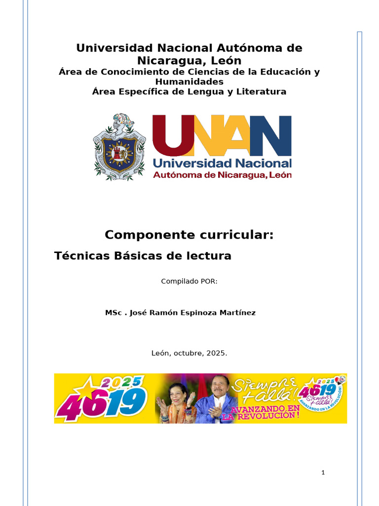 Dossier Tecnicas Basicas de Lectura 2025 | PDF | Pensamiento ...