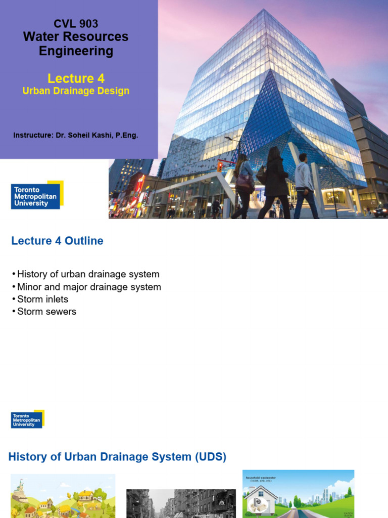 CVL903 - Lecture 4 Urban Drainage Design | PDF | Storm Drain | Sanitary ...