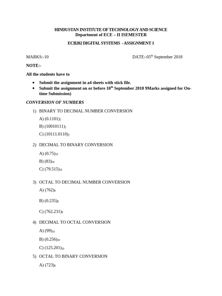 Ds Assignment 1 (1) | PDF | Numbers | Mathematical Notation