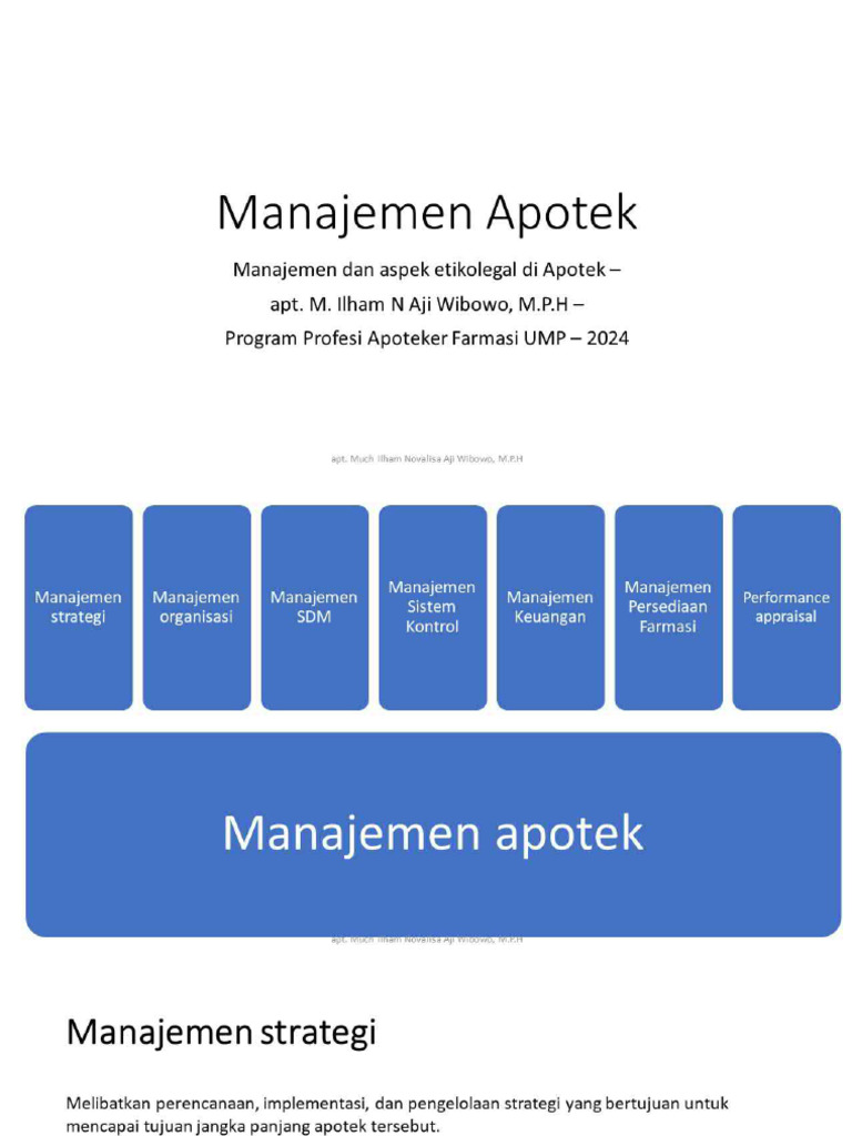 Manajemen Apotek | PDF