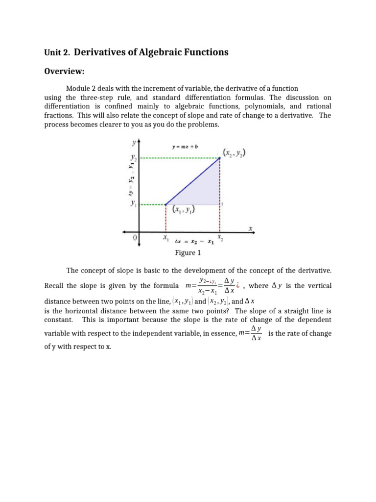 Derivative of Algebraic | PDF | Derivative | Function (Mathematics)