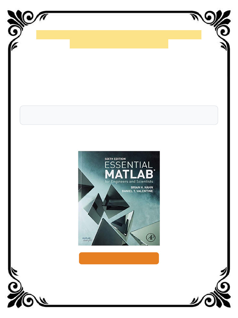 Essential MATLAB for engineers and scientists Sixth Edition. Edition ...