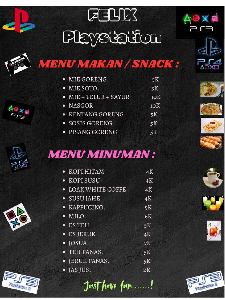 Felix Playstation Menu | PDF