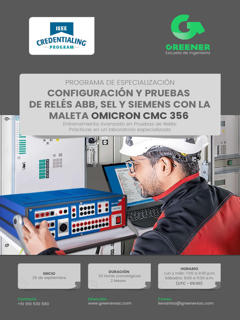 (Pe.22.25) Pruebas y Configuración de Relés Abb, Sel y Siemens Con ...