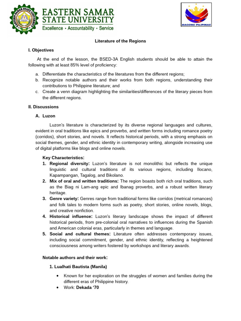 Philippine Regional Literature Overview | PDF | Mindanao | Philippines