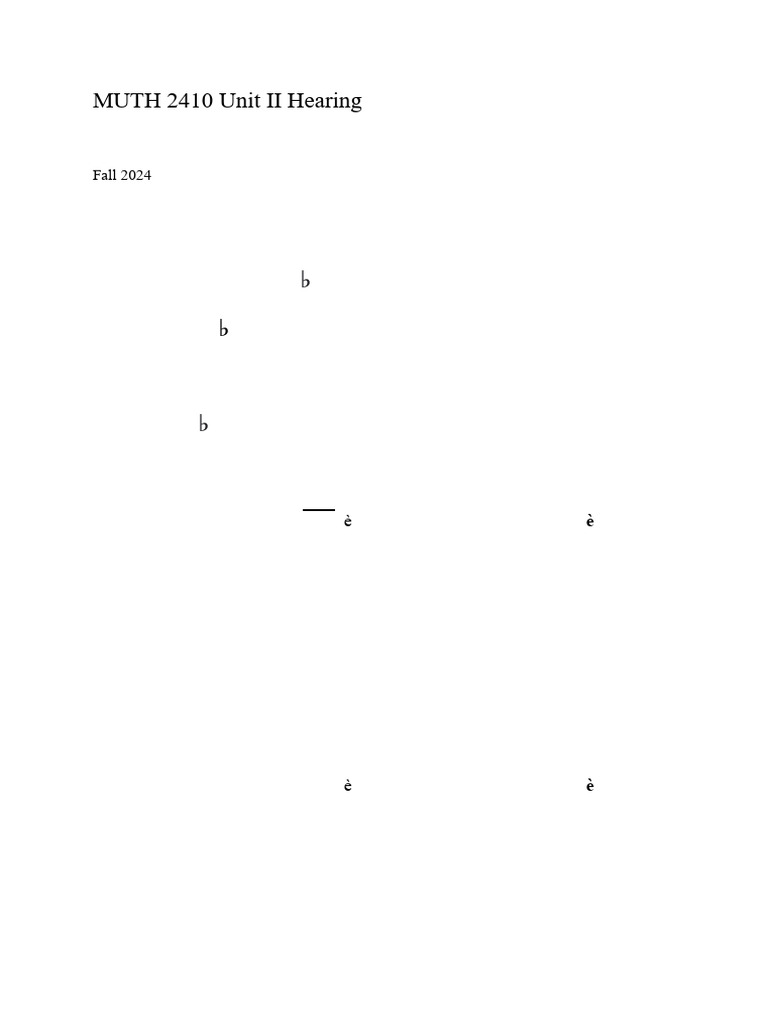 MUTH+2410+Unit+II+Hearing+2 Docx+Student | PDF