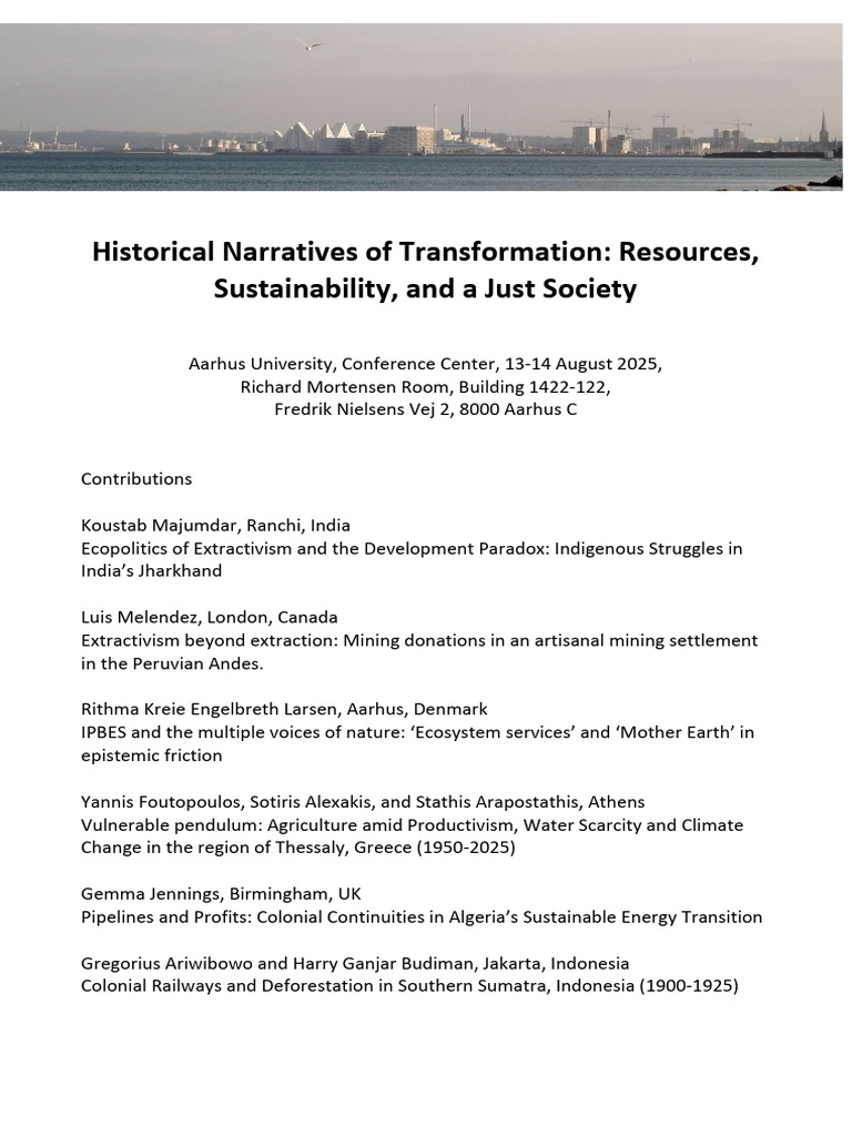 Conference Program Historical Narratives of Transformation | PDF