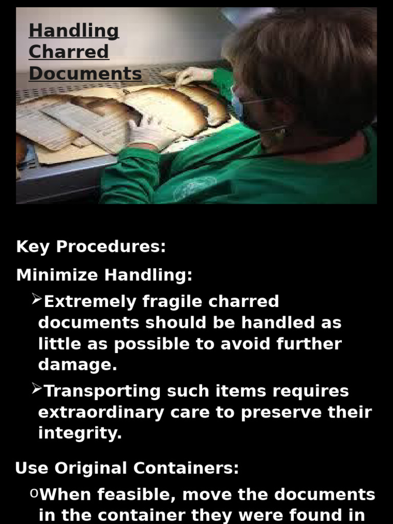 Best Practices for Handling Charred Documents | PDF