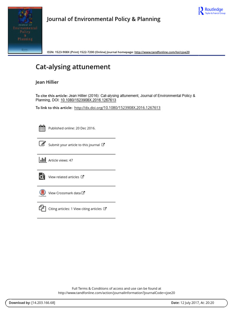 Cat Alysing Attunement Jean Hillier | PDF | Cats | Discourse