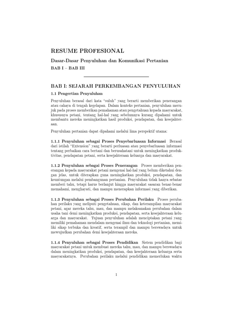 Resume Bab I III | PDF