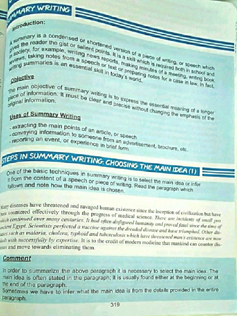 Summary Writing | PDF