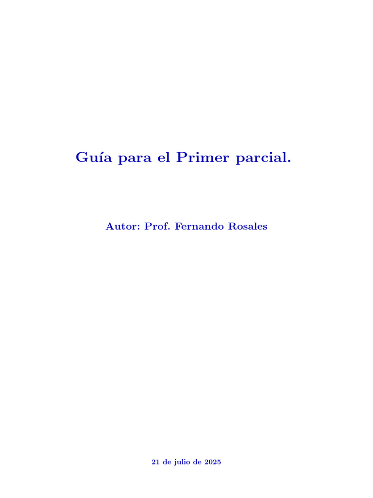 Guía para El Primer Parcial | PDF | Integral | Raíz cuadrada