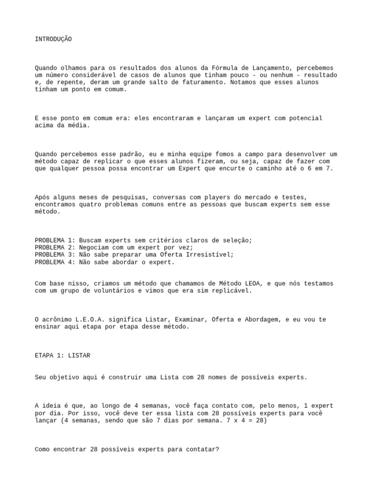 2. Etapa Listar e Examinar | PDF | Facebook | Dinheiro