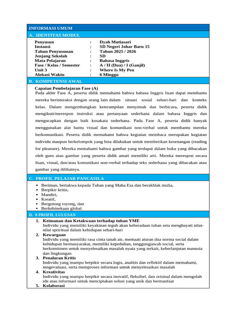 Modul Ajar Deep Learning Unit 3 | PDF