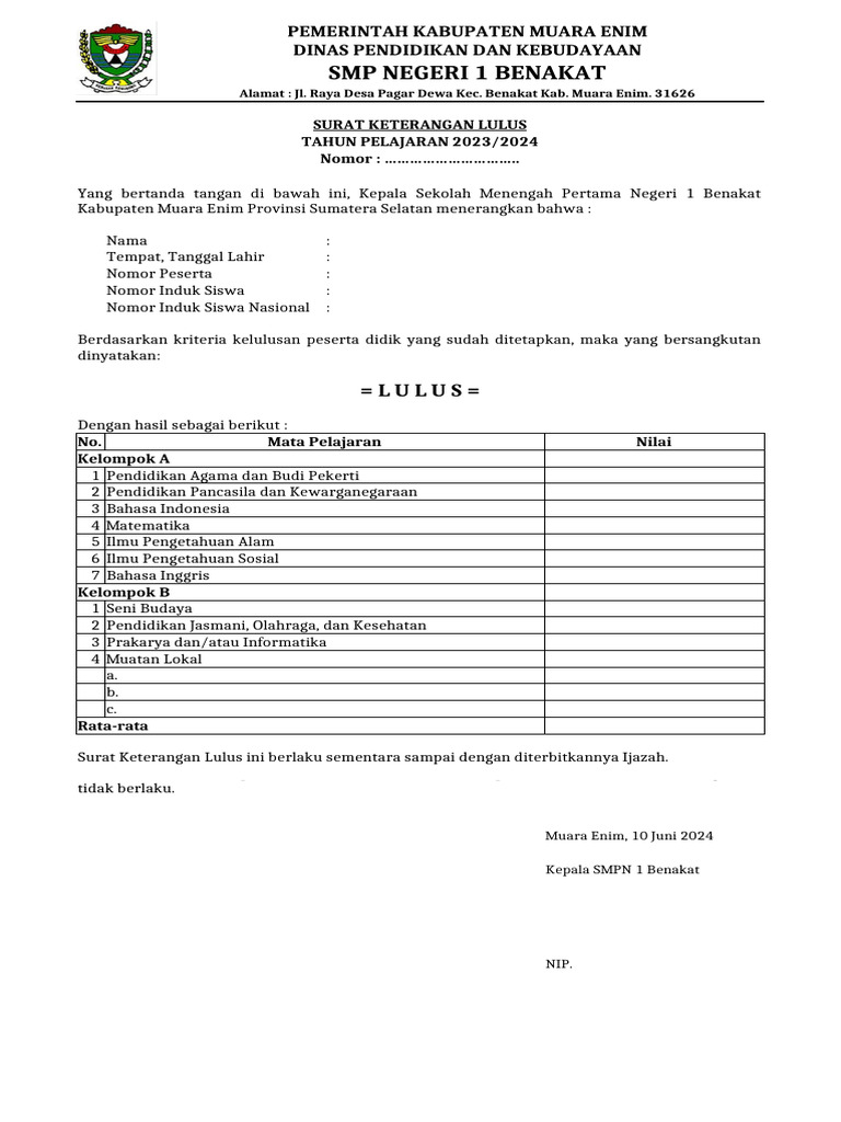 blangko ijazah 2024 | PDF