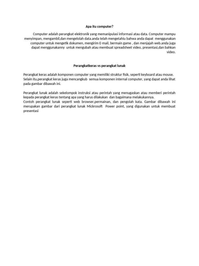 Pengertian dan Fungsi Computer | PDF