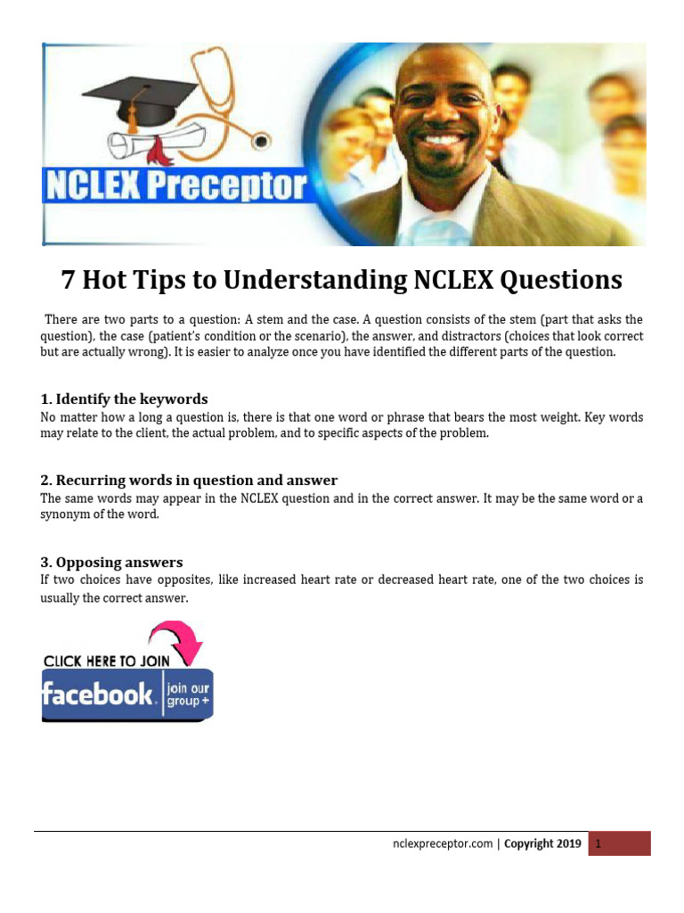 NCLEX Question Analysis Tips | PDF | National Council Licensure Examination