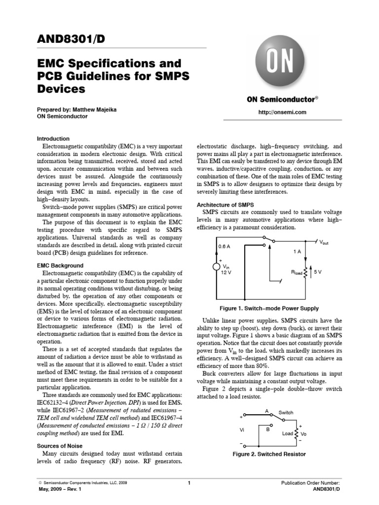 EMC Guidelines for SMPS Design | PDF | Electromagnetic Compatibility ...