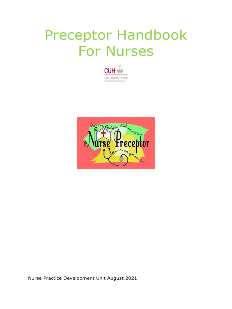 Preceptor Handbook Aug 2021 C Uh | PDF | Nursing | Reflective Practice