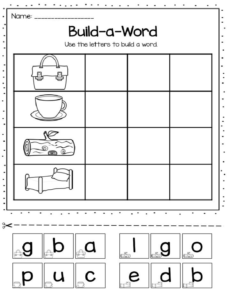 Word Building Worksheet For 1st Grade 2 | PDF