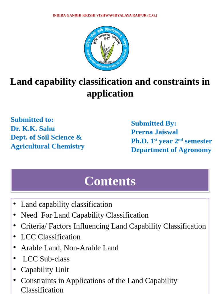 Land Capability Classification Overview | PDF | Soil | Crop Rotation