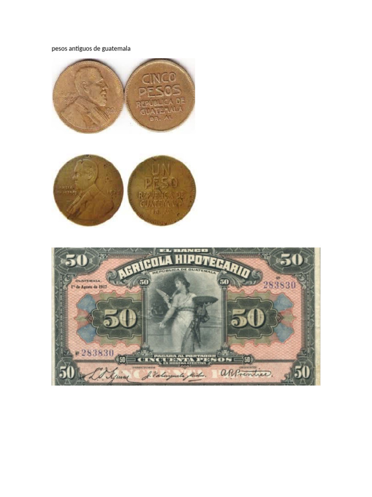 Pesos Antiguos de Guatemala | PDF