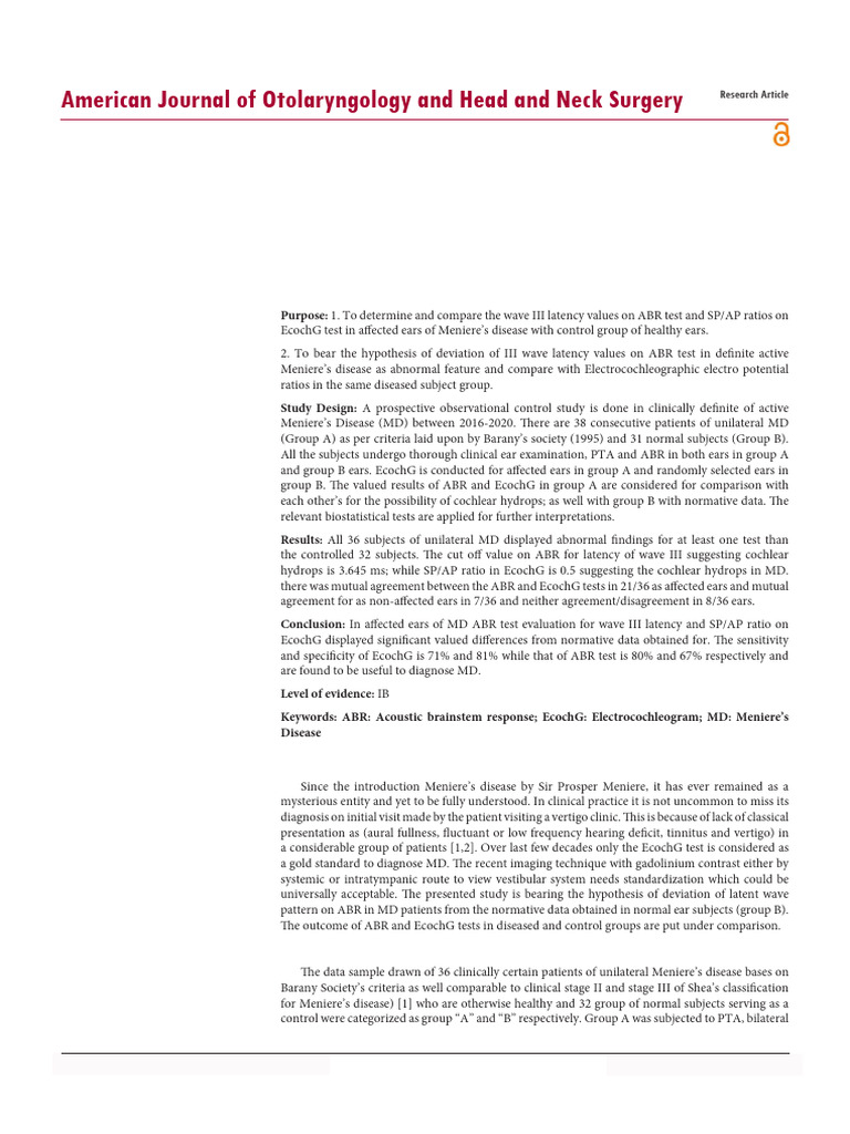 Randomized Controlled Trial and Analysis of Abr and Ecochg Tests 9924 ...