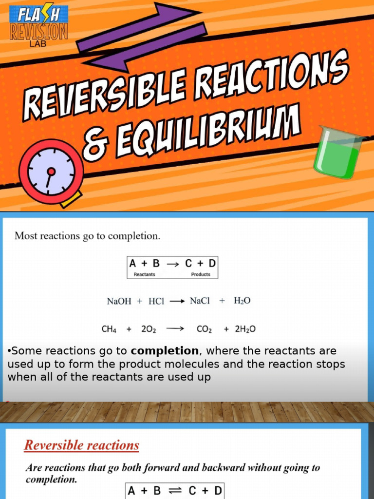 Reversible Reactions 1 | PDF