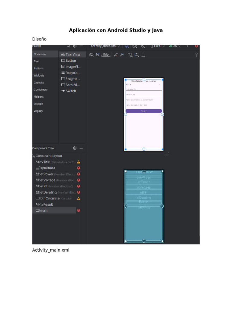 Aplicación Con Android Studio y Java | PDF | Computadoras móviles | Familias de sistemas operativos