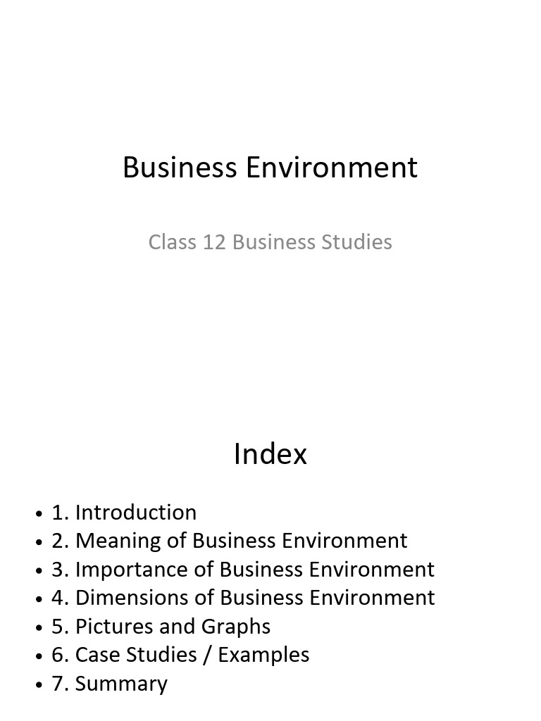 Business - Environment - Class12 (1) .PPTX - 20250505 - 174627 - 0000 | PDF