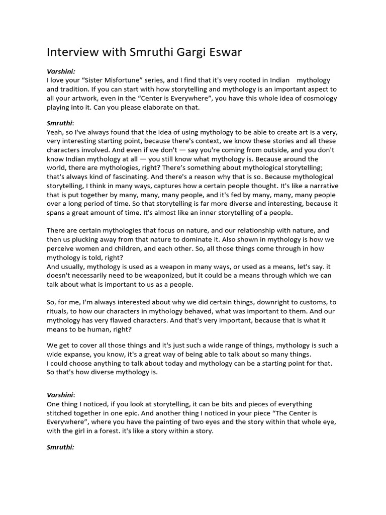 Interview Transcript Part-1 Raw | PDF | Narrative | Graphic Design