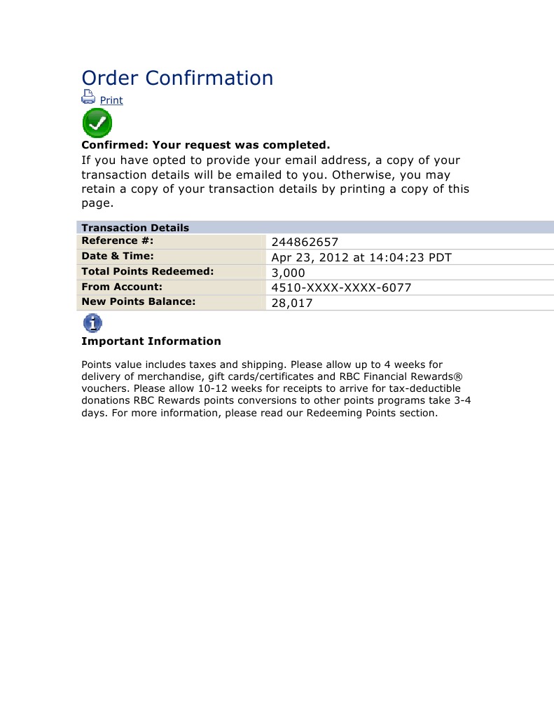 Order Confirmation | PDF | Receipt | Services (Economics)
