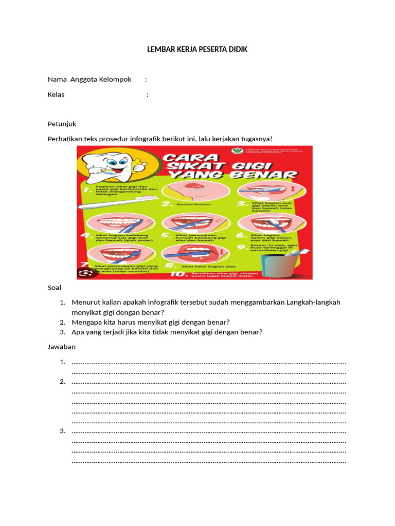 LKPD Gosok Gigi | PDF