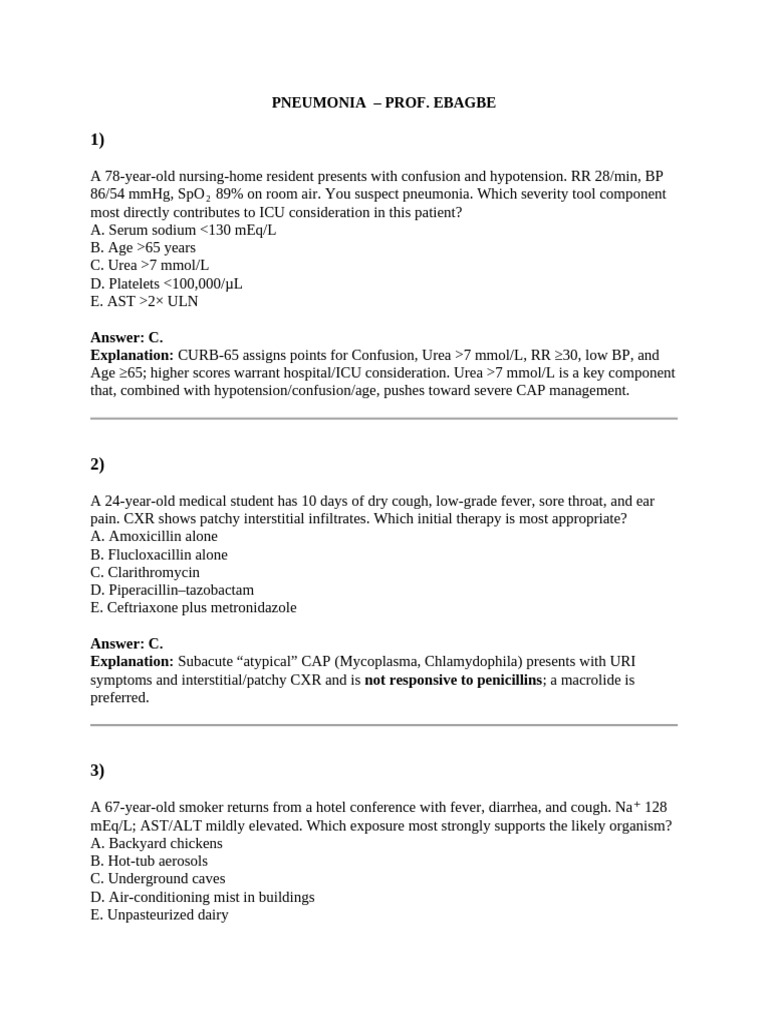 Pneumonia - Prof e. | PDF | Pneumonia | Pulmonology