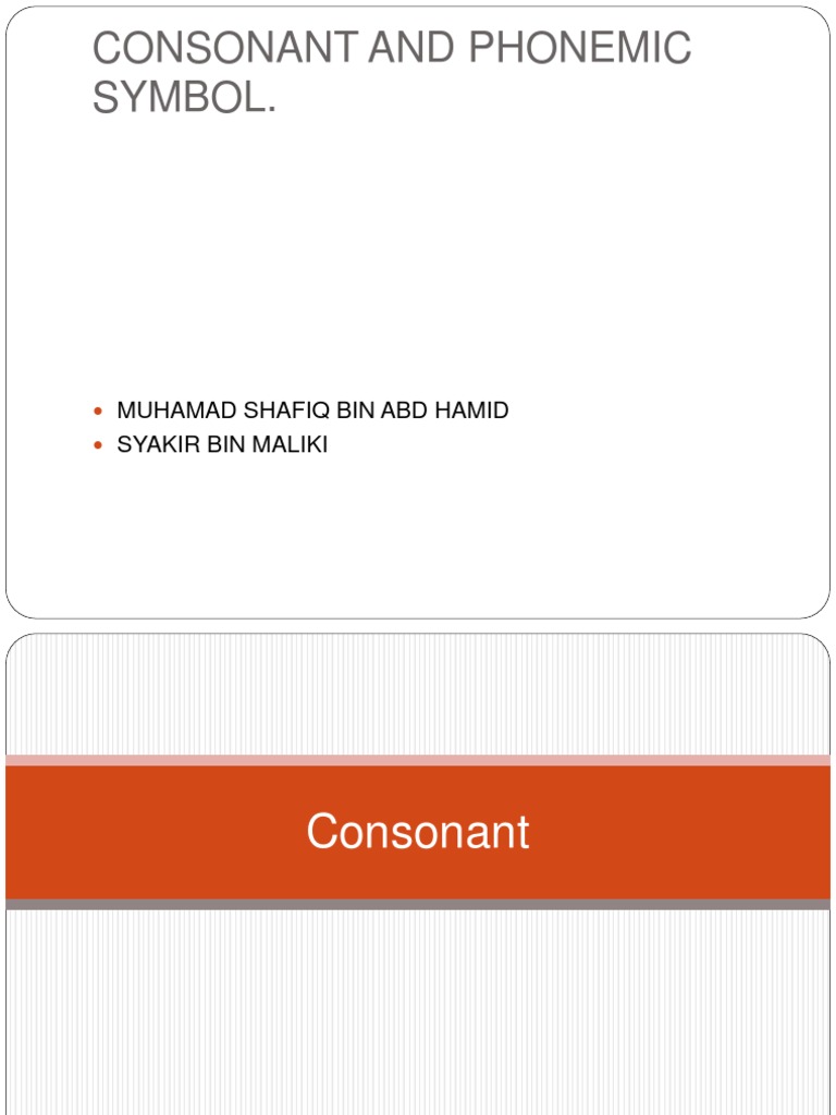 Understanding Consonants and Phonemics | PDF