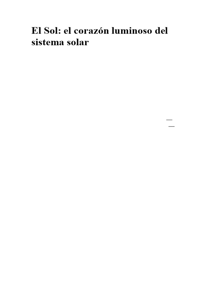 El Sol: Fuente de Vida y Energía Solar | PDF | Dom | Tierra