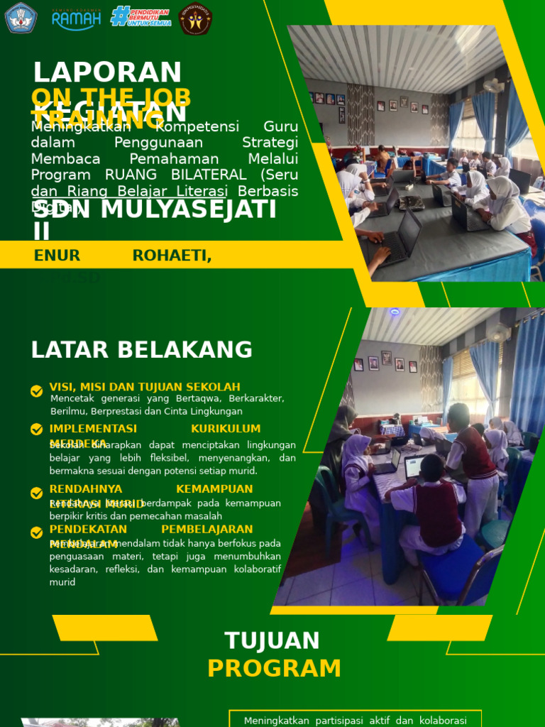 Bahan Tayang Lap. OJT_Enur Rohaeti-1 | PDF