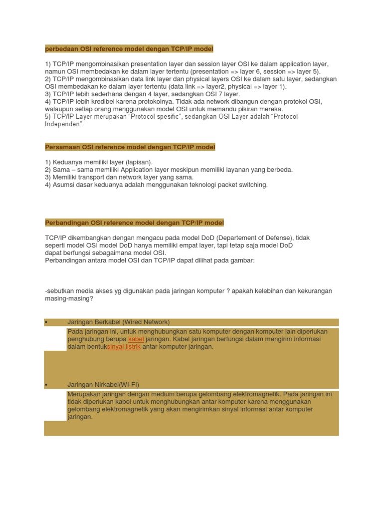 Jawaban UTS Jarkom | PDF