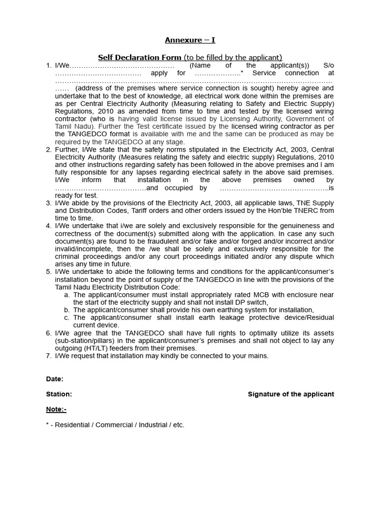 TNEB Test Report Form Instructions | PDF | Electricity