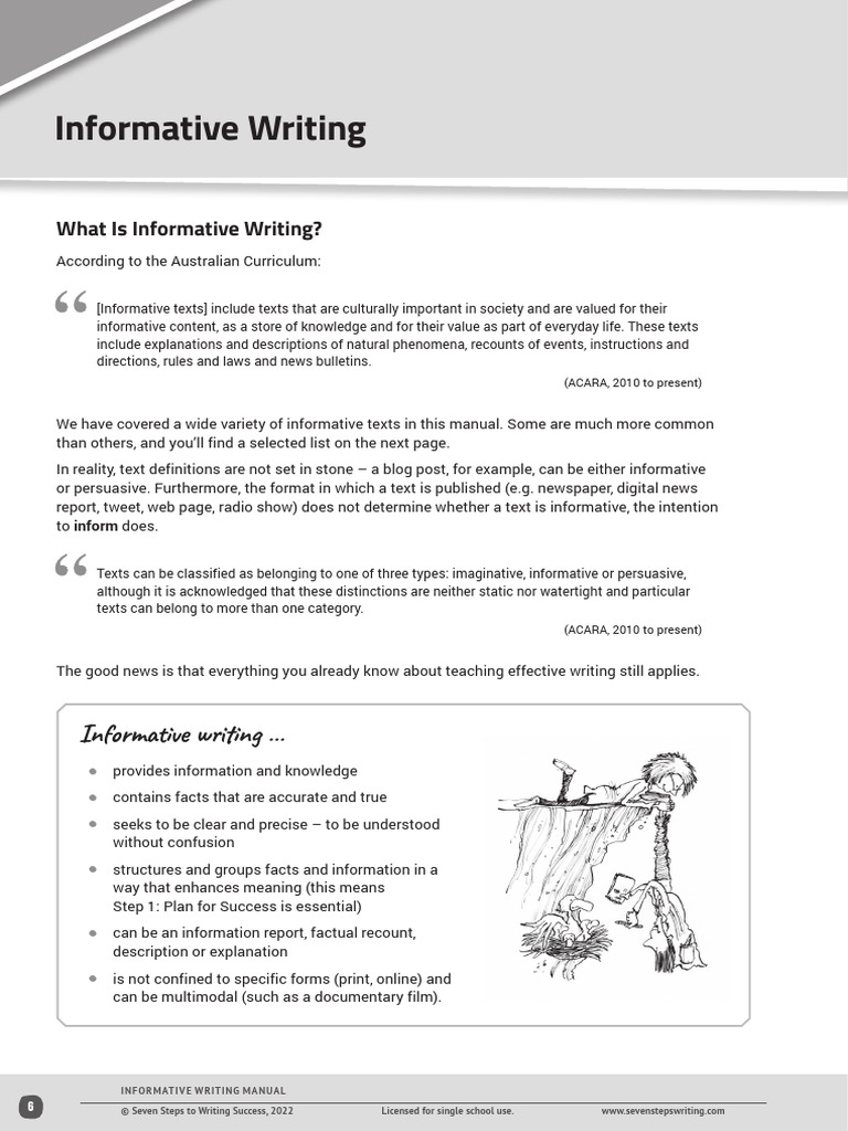 Informative Writing Guide for Educators | PDF | Knowledge | Human ...