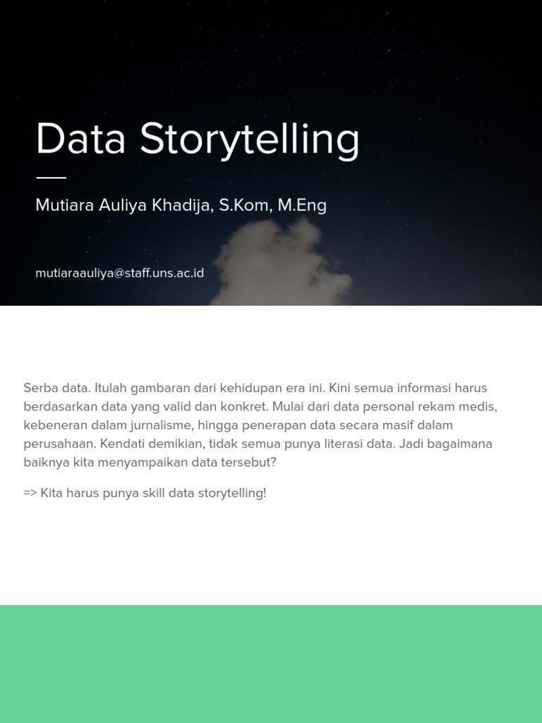 Panduan Efektif Data Storytelling | PDF