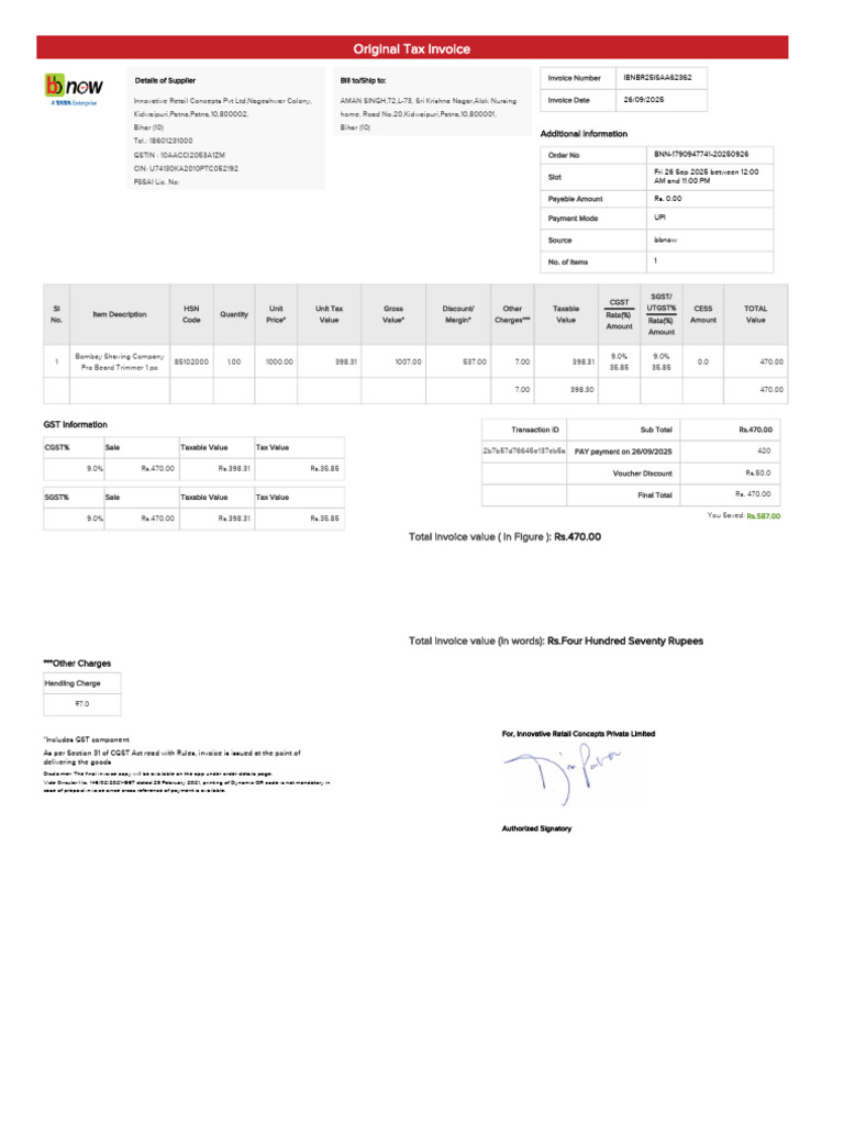 Invoice_from_bb_1790947741 | PDF | Invoice | Taxation