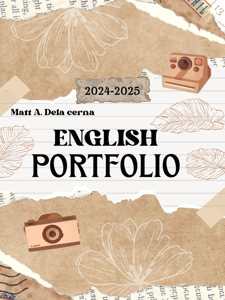 Brown and Beige Vintage Creative Portfolio Cover A4 Document | PDF