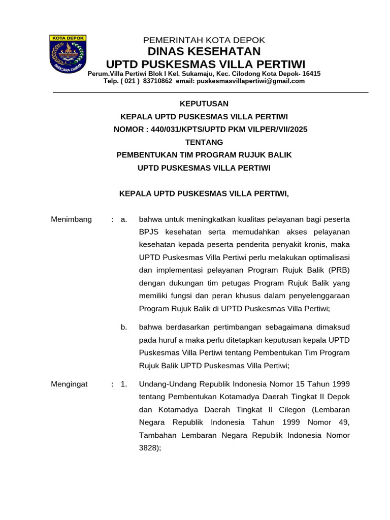 SK Tim PRB 2025 | PDF